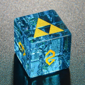 Full Set Zelda D&D Dice Set| for Crystal Blast Blue Glass Polyhedral ...