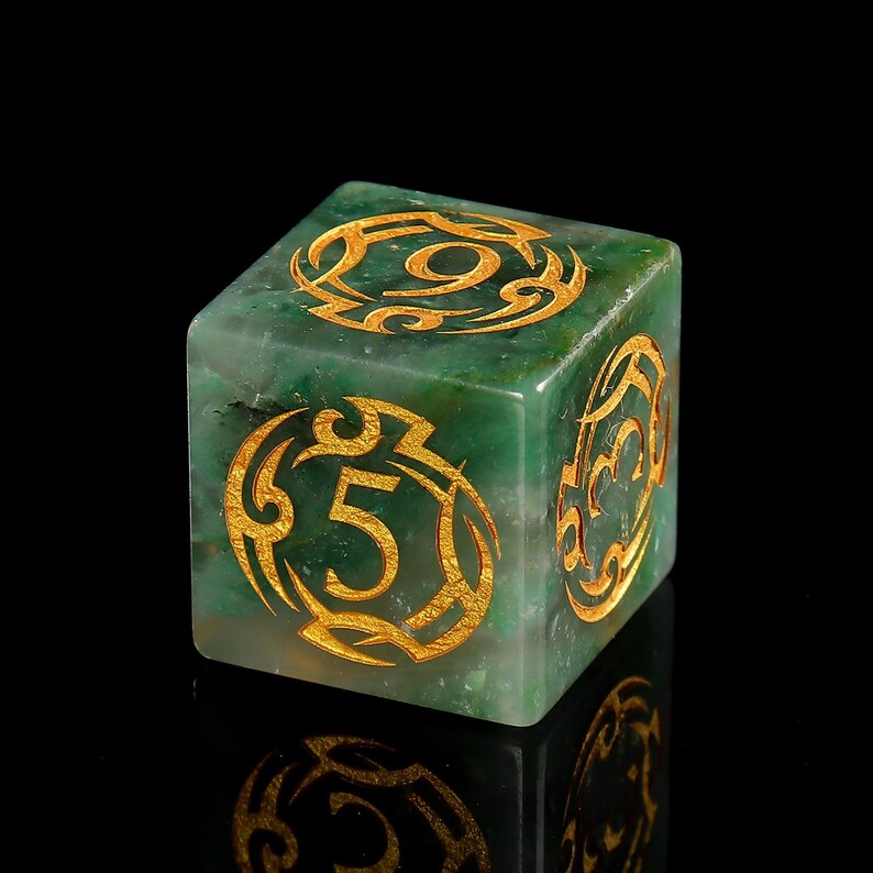 Natural African Jade Dnd Dice Set| Gemstone Dnd Dice Set | Dungeons and ...