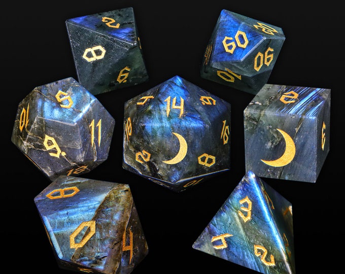 Moonbeam Frosty Matte Opal Sharp Edge Resin Dice Set Prismatic ...