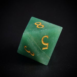 Natural Green Jade Dnd Dice Set| Gemstone D20 Dice Set| Dungeons and ...