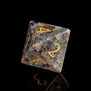 Full Set Yooperlite Gemstone Dice| Stone Dice Set |engraved Gemstone ...