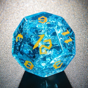 Full Set Zelda D&D Dice Set| for Crystal Blast Blue Glass Polyhedral ...