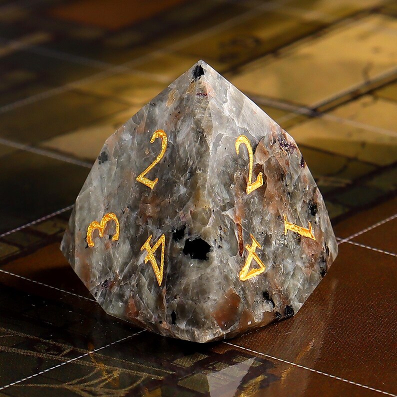 Natural Yooperlite Dnd Dice Set: Star Faceted Multi-faceted Prism ...