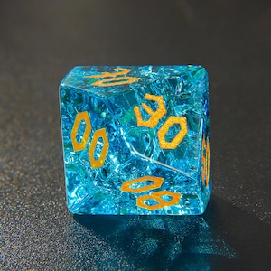 Full Set Zelda D&D Dice Set| for Crystal Blast Blue Glass Polyhedral ...