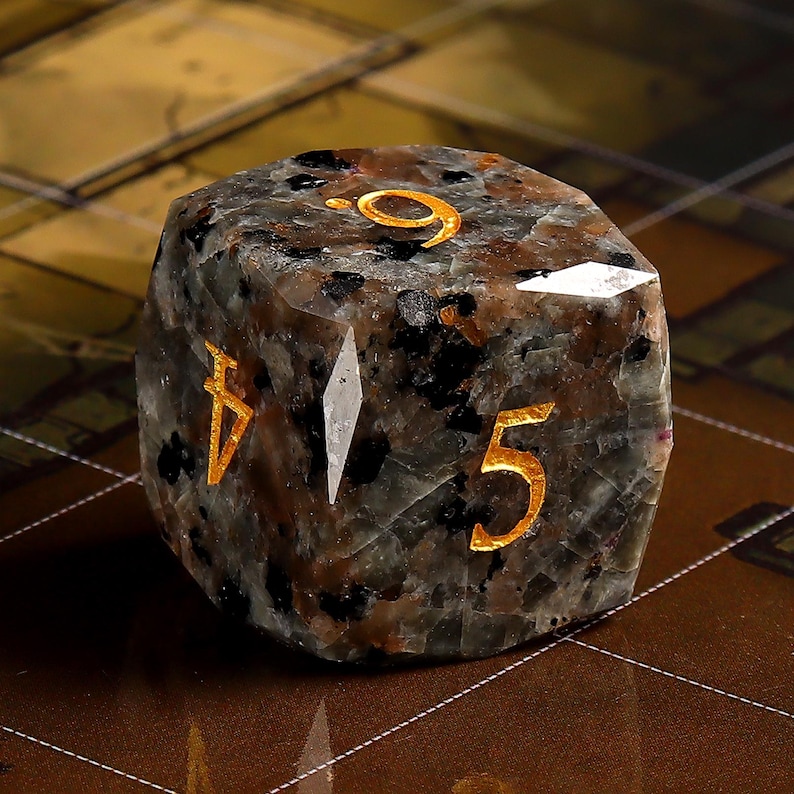 Natural Yooperlite Dnd Dice Set: Star Faceted Multi-faceted Prism ...
