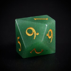 Natural Green Jade Dnd Dice Set| Gemstone D20 Dice Set| Dungeons and ...