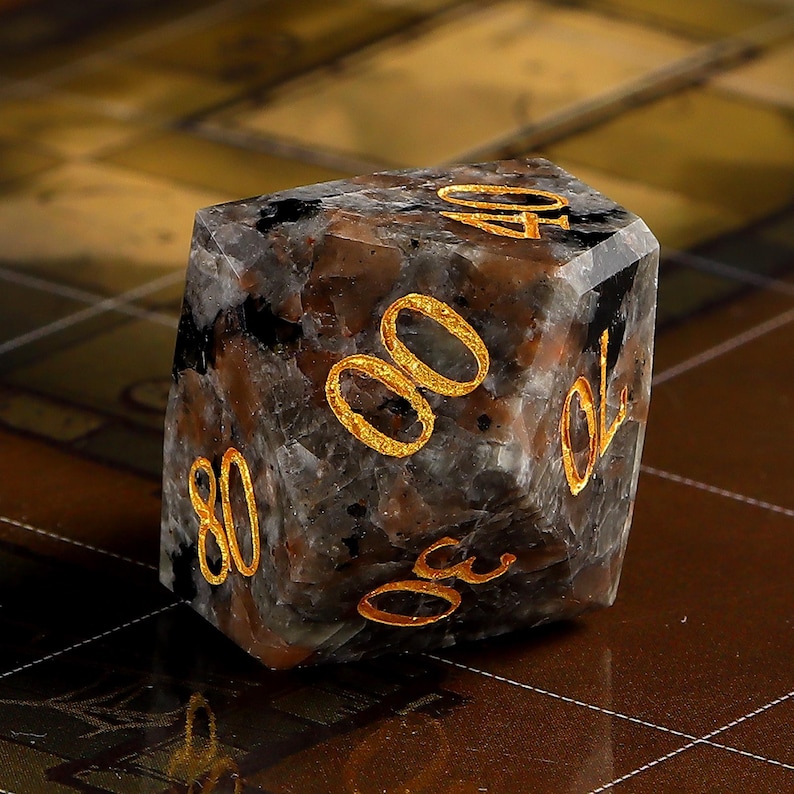 Natural Yooperlite Dnd Dice Set: Star Faceted Multi-faceted Prism ...