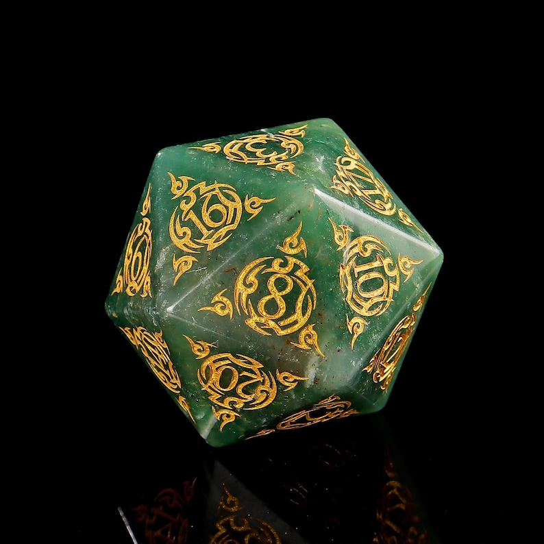 Natural African Jade Dnd Dice Set| Gemstone Dnd Dice Set | Dungeons and ...