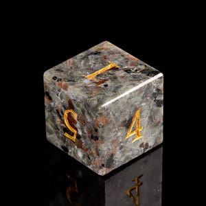 Full Set Yooperlite Gemstone Dice| Stone Dice Set |engraved Gemstone ...