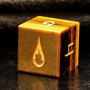 Custom Stone Dnd Dice Set Tiger Eye Dnd Dice Set Sorcerer Dungeons and ...