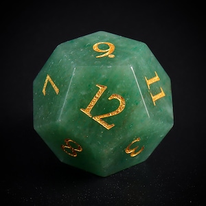 Natural Green Jade Dnd Dice Set| Gemstone D20 Dice Set| Dungeons and ...