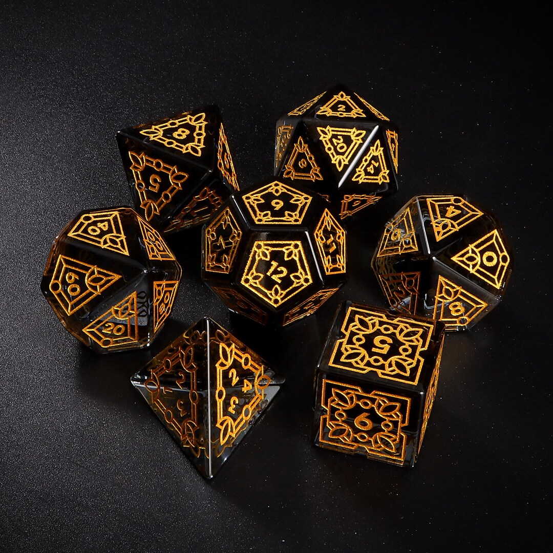 Priest Gray Crystal Dnd Dice Set| Furvous K9 Glass Dnd Dice Set ...