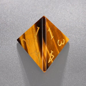 Natural Stone Dnd Full Dice Set| Tiger Eye Dnd Dice Set Sorcerer ...
