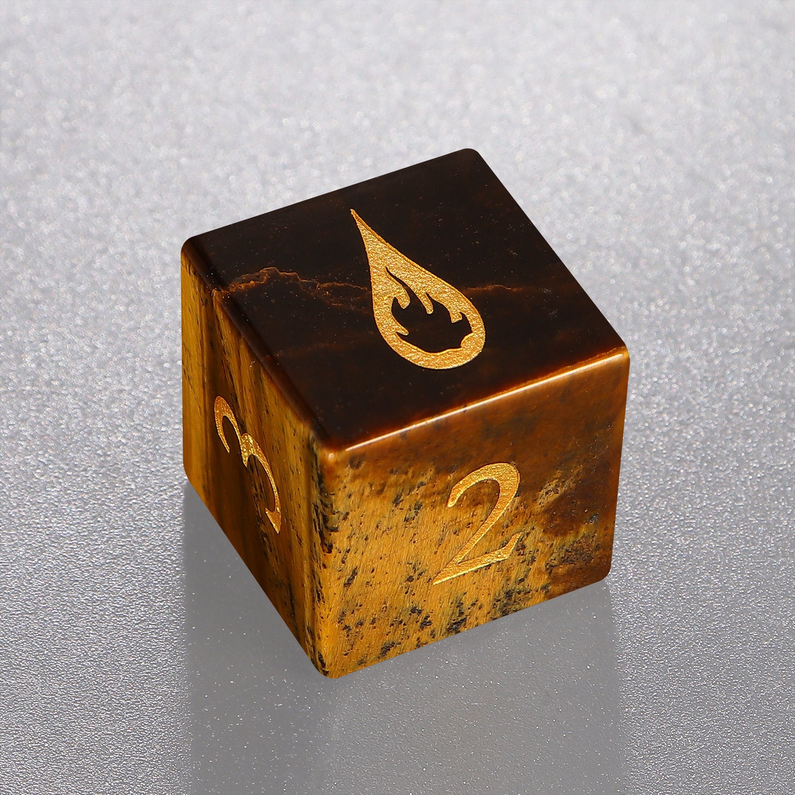 Natural Stone Dnd Full Dice Set| Tiger Eye Dnd Dice Set Sorcerer ...