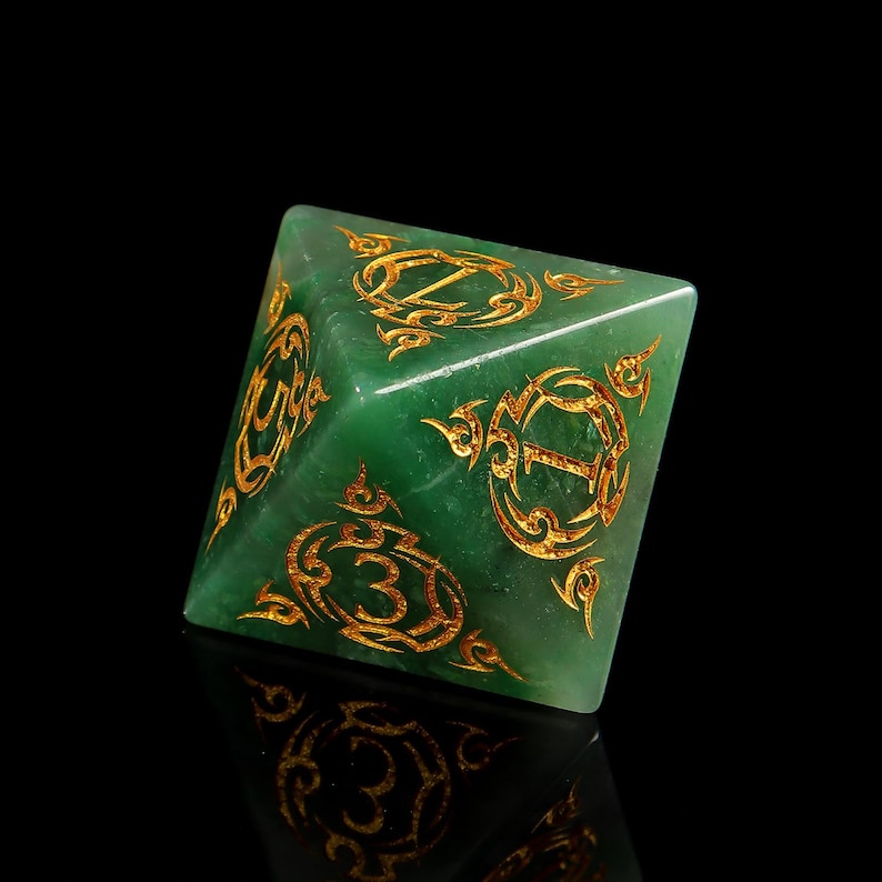 Natural African Jade Dnd Dice Set| Gemstone Dnd Dice Set | Dungeons and ...