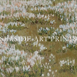 Antique Spring Meadow Art Print - Set of Two, Vintage Landscape Oil ...