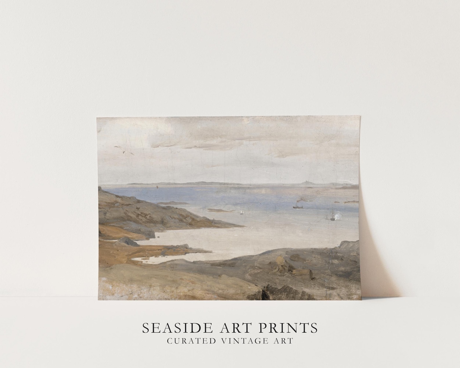 Nautical Gallery Set - Vintage Seascape Art Paintings, Beach House ...