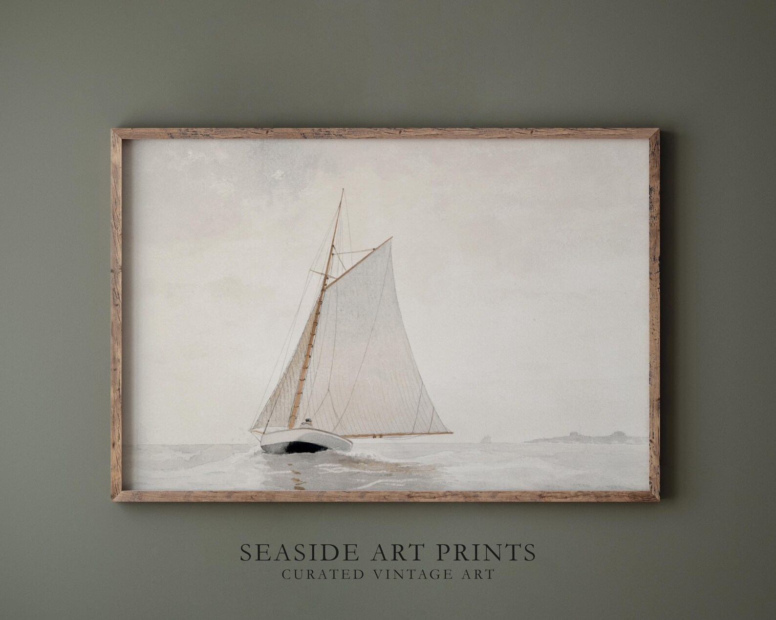 Nautical Gallery Set - Vintage Seascape Art Paintings, Beach House ...