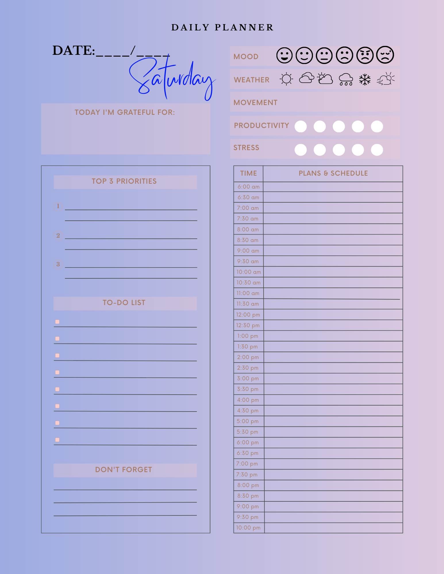 PDF Printable 2024 Planner - Etsy