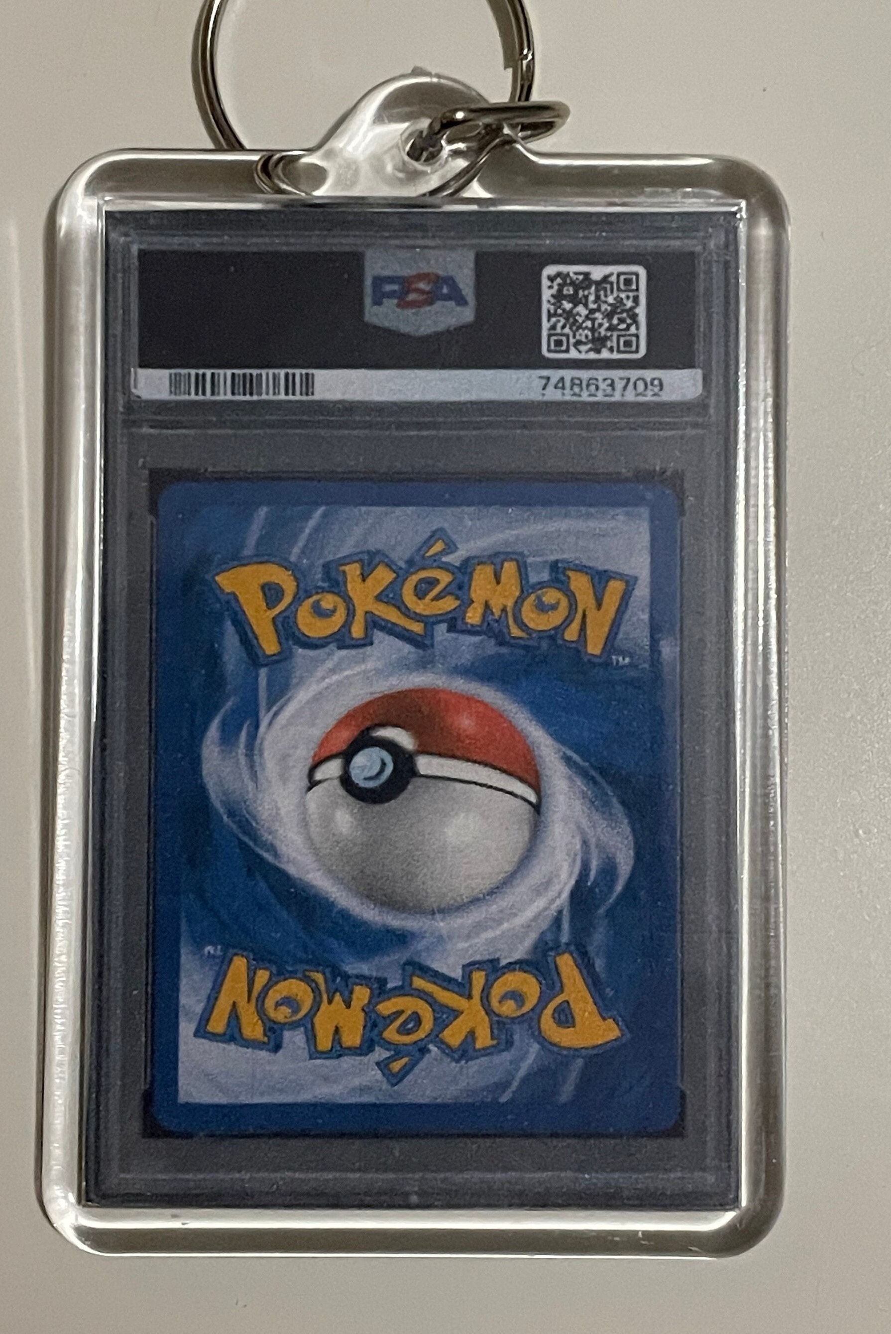 Various Custom Pokémon Keychain Novelty PSA Homage 1st Ed 2x3 - Etsy