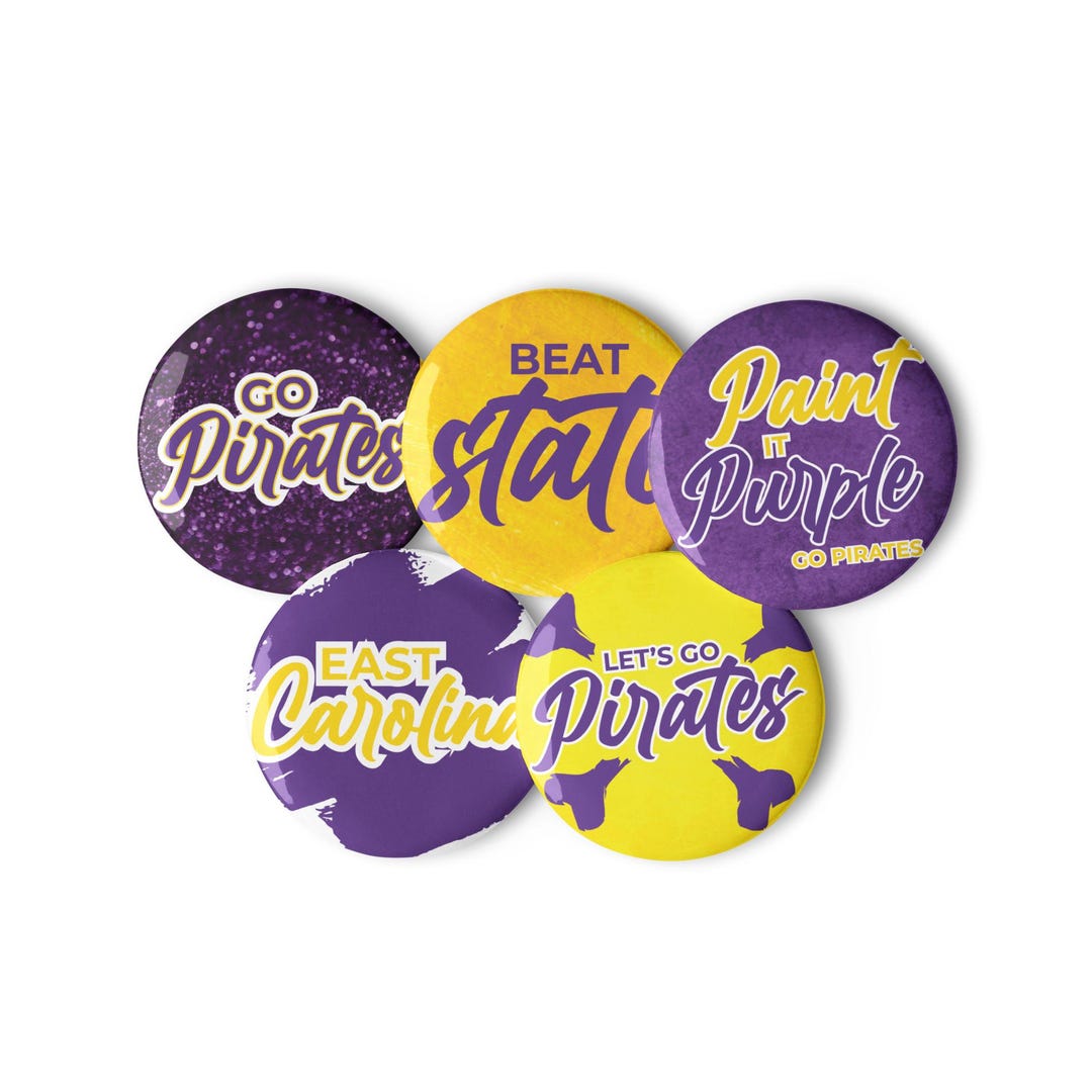 Set of East Carolina Pin Buttons - Etsy