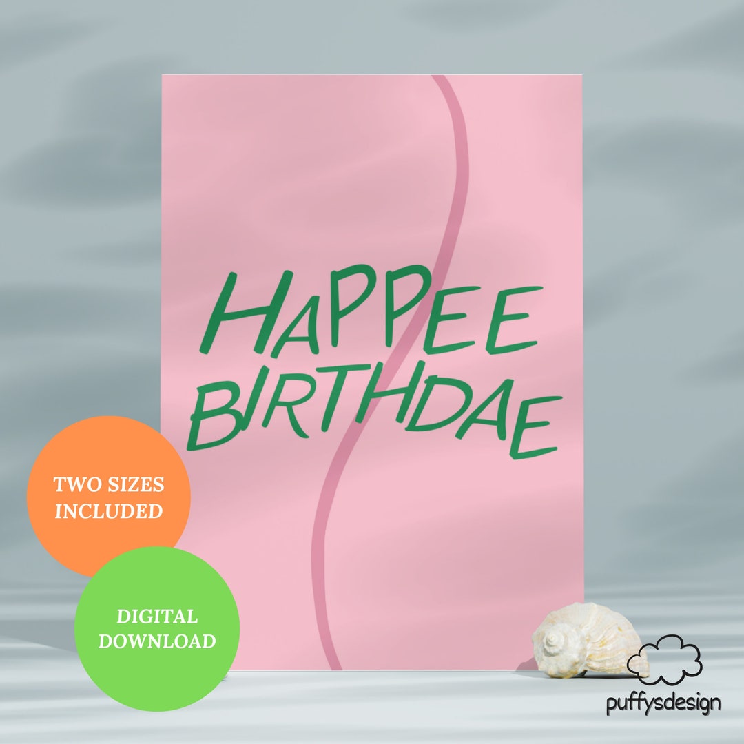 Happee Birthdae Card Harry Potter Reference US Letter & A6 - Etsy