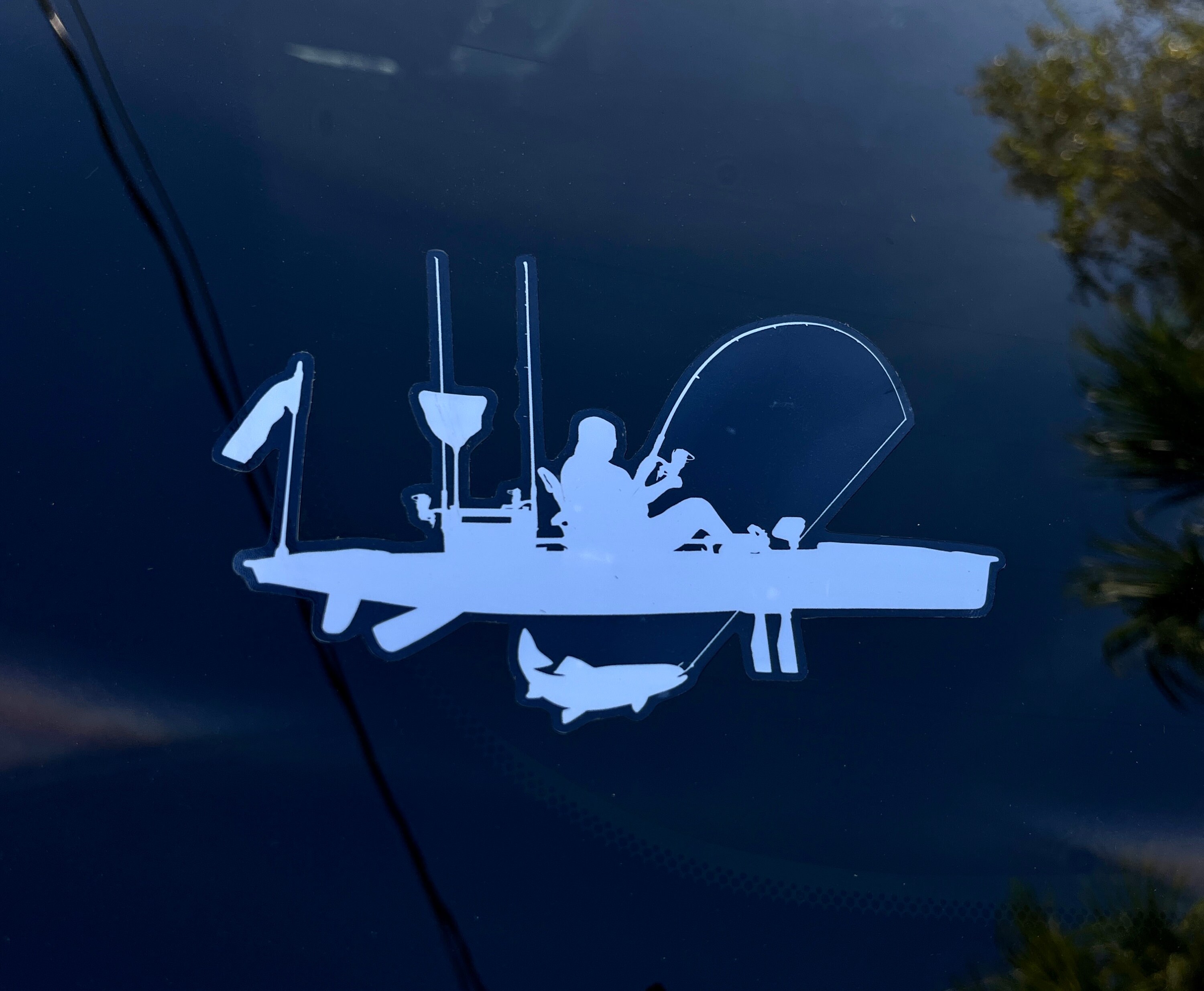 Pedal Fishing Kayak Window Sticker - Detailed Realistic Design for ...