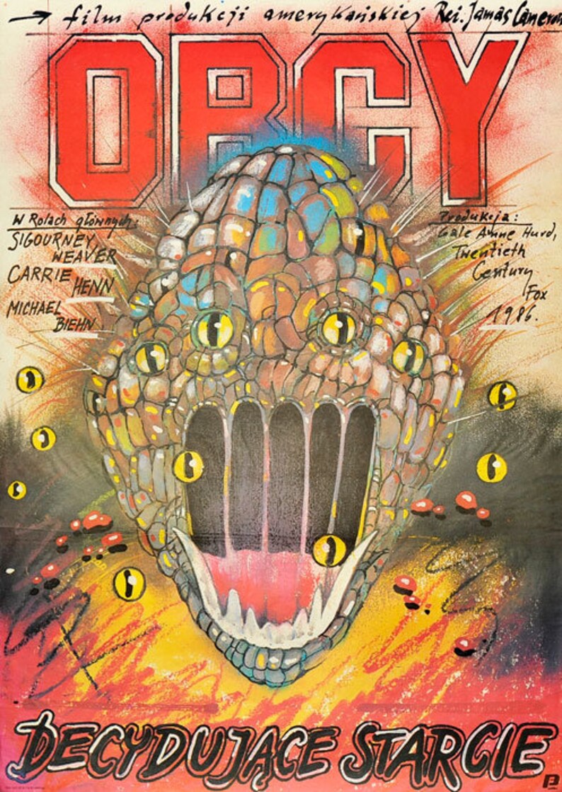 Aliens - Original Vintage 1987 Polish Poster by ANDRZEJ PĄGOWSKI ...