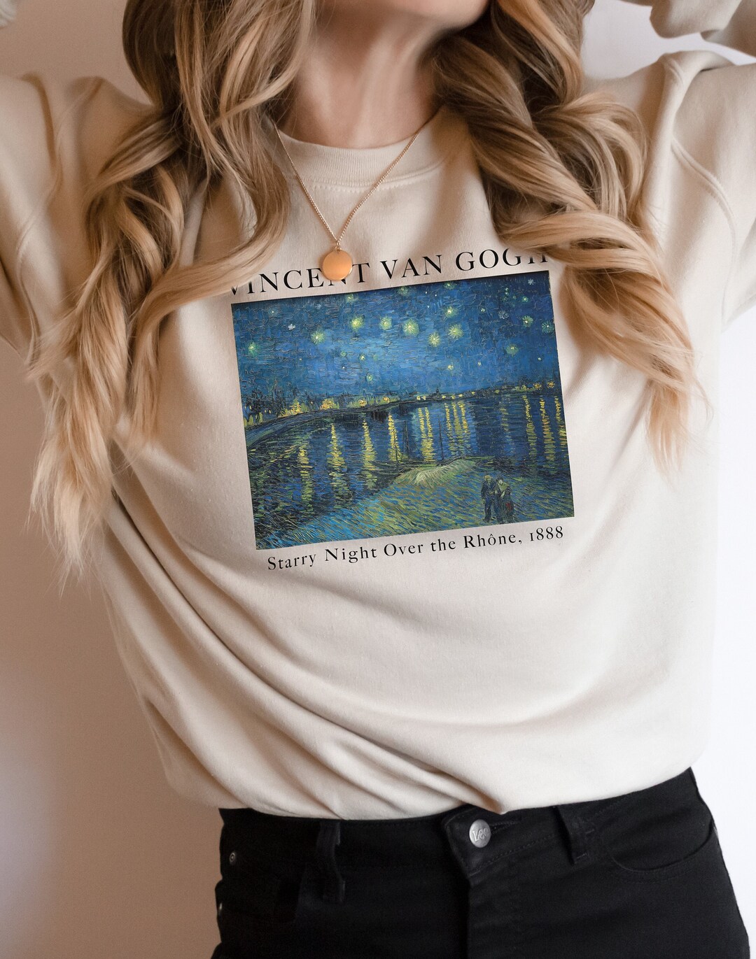 Van Gogh Starry Night Over the Rhône Sweater, Your Order Plants a Tree ...