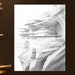 Modern Cliff Houses Adult Coloring Pages, Nature Landscape Grayscale ...