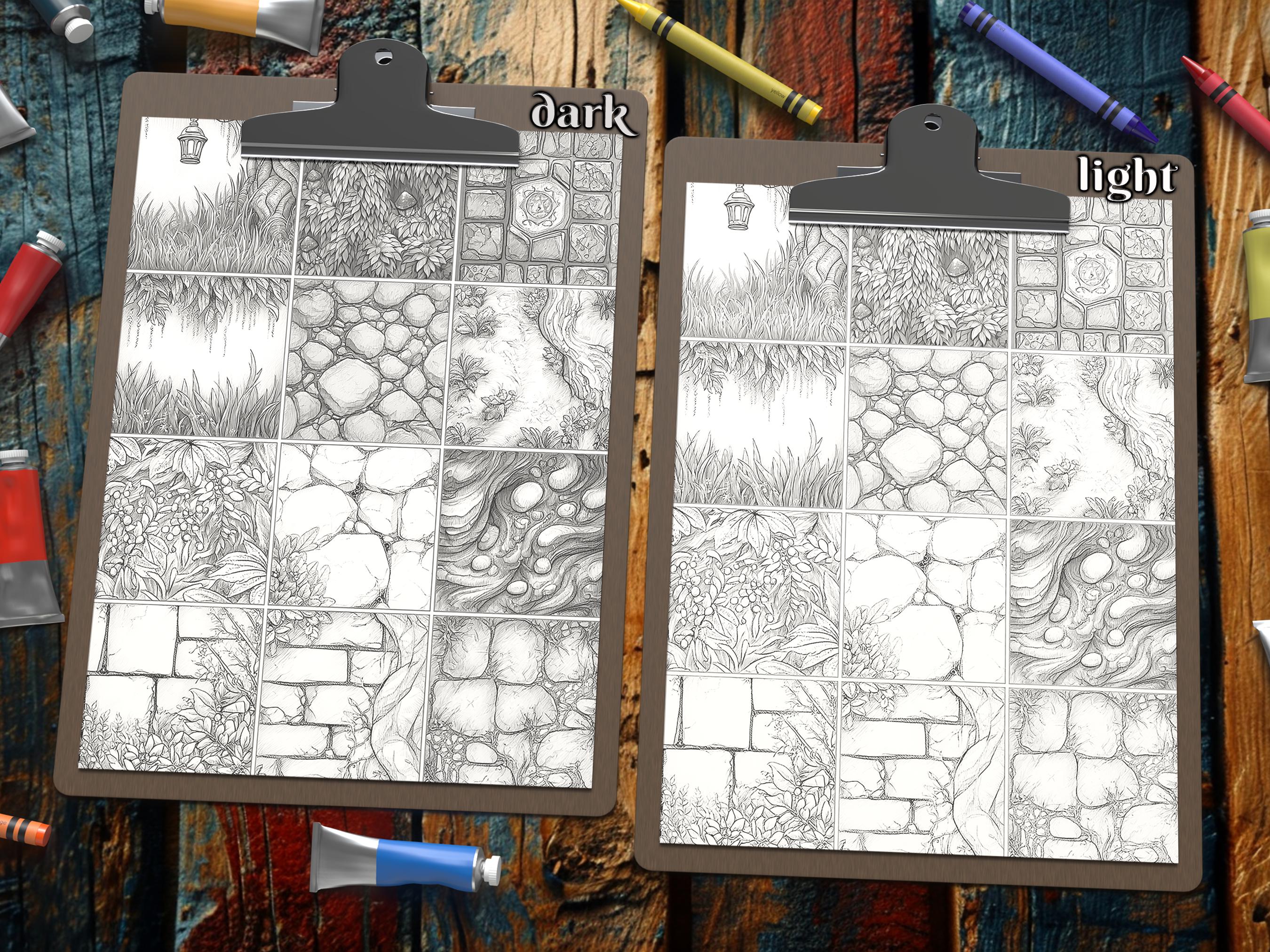 Grayscale Coloring Pages - Download, Print and Color - Grid ...