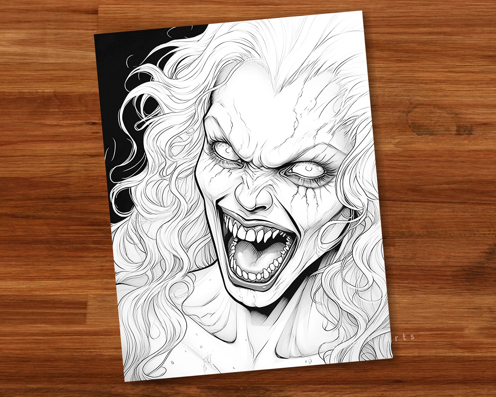 Vampires Adult Coloring Book Fantasy Creatures Coloring Page Digital ...