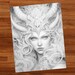 Beautiful Female Demons Adult Coloring Book Grayscale Coloring Page ...