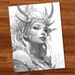Beautiful Female Druids Adult Coloring Book Fantasy Grayscale - Etsy