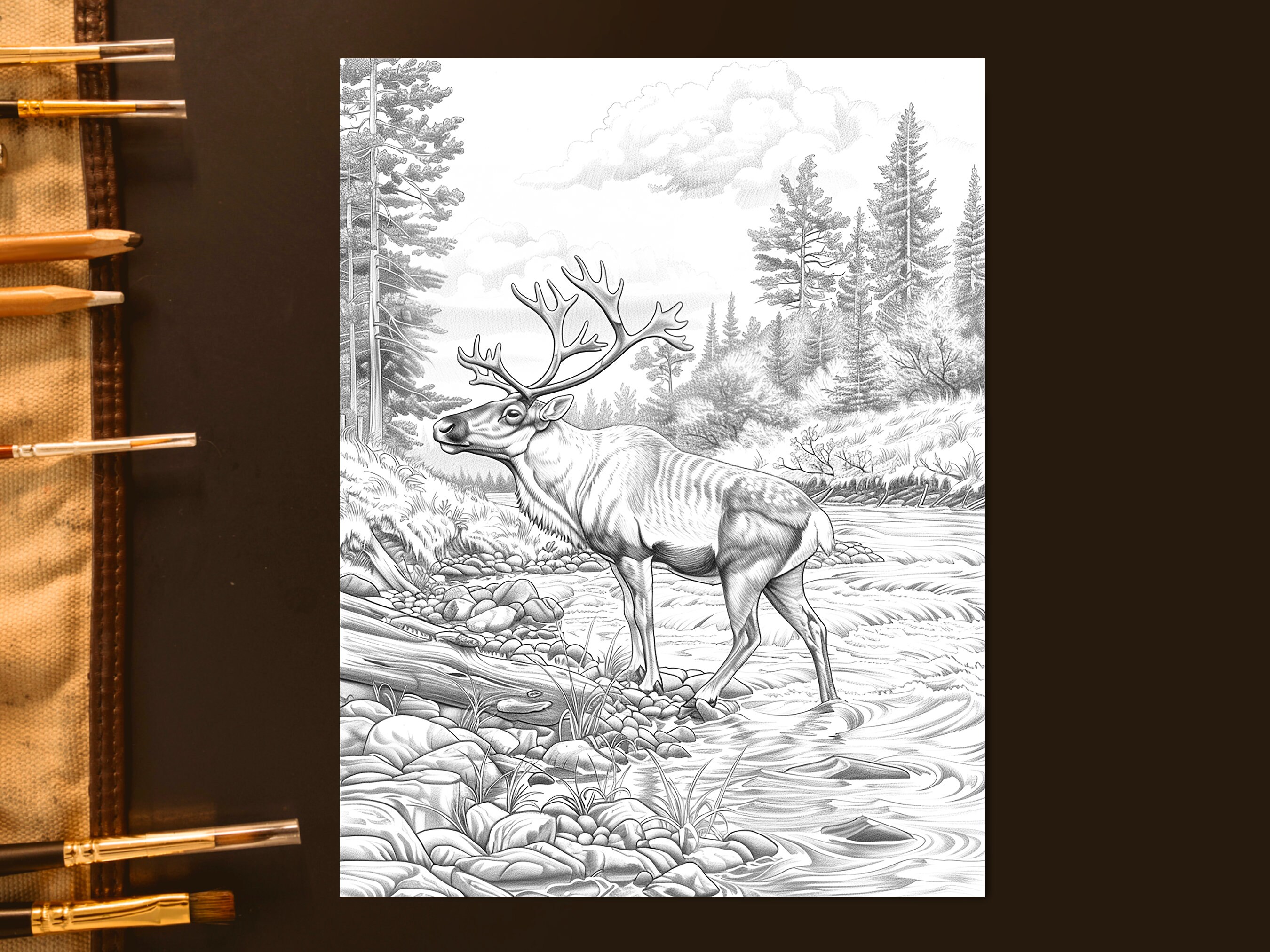 North American Wildlife Adult Coloring Pages | Nature Landscapes ...
