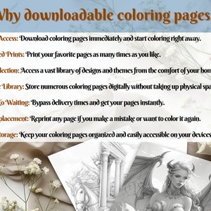 Fantasy Rooms Adult Coloring Pages, Enchanted Interior Grayscale ...