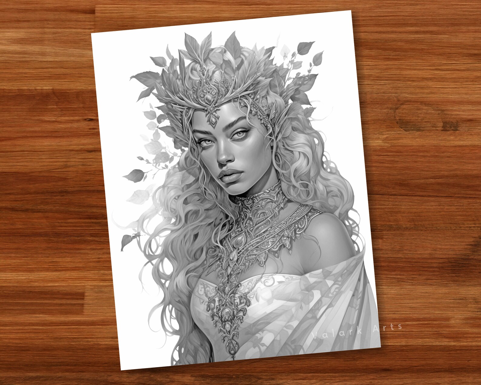 Fantasy Queens Adult Coloring Book Beautiful Women Portraits - Etsy