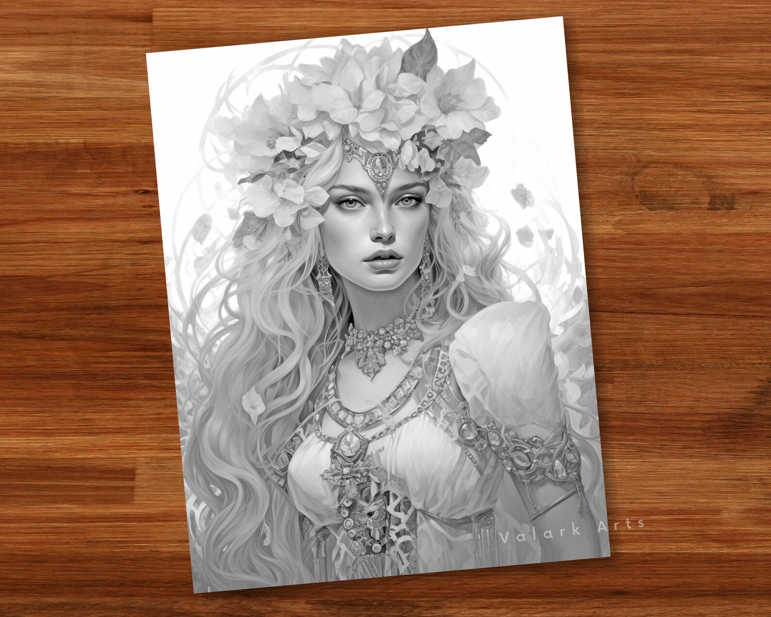 Fantasy Queens Adult Coloring Book Beautiful Women Portraits - Etsy