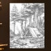 Camping Life Adult Coloring Pages, Nature Landscapes Grayscale Coloring ...