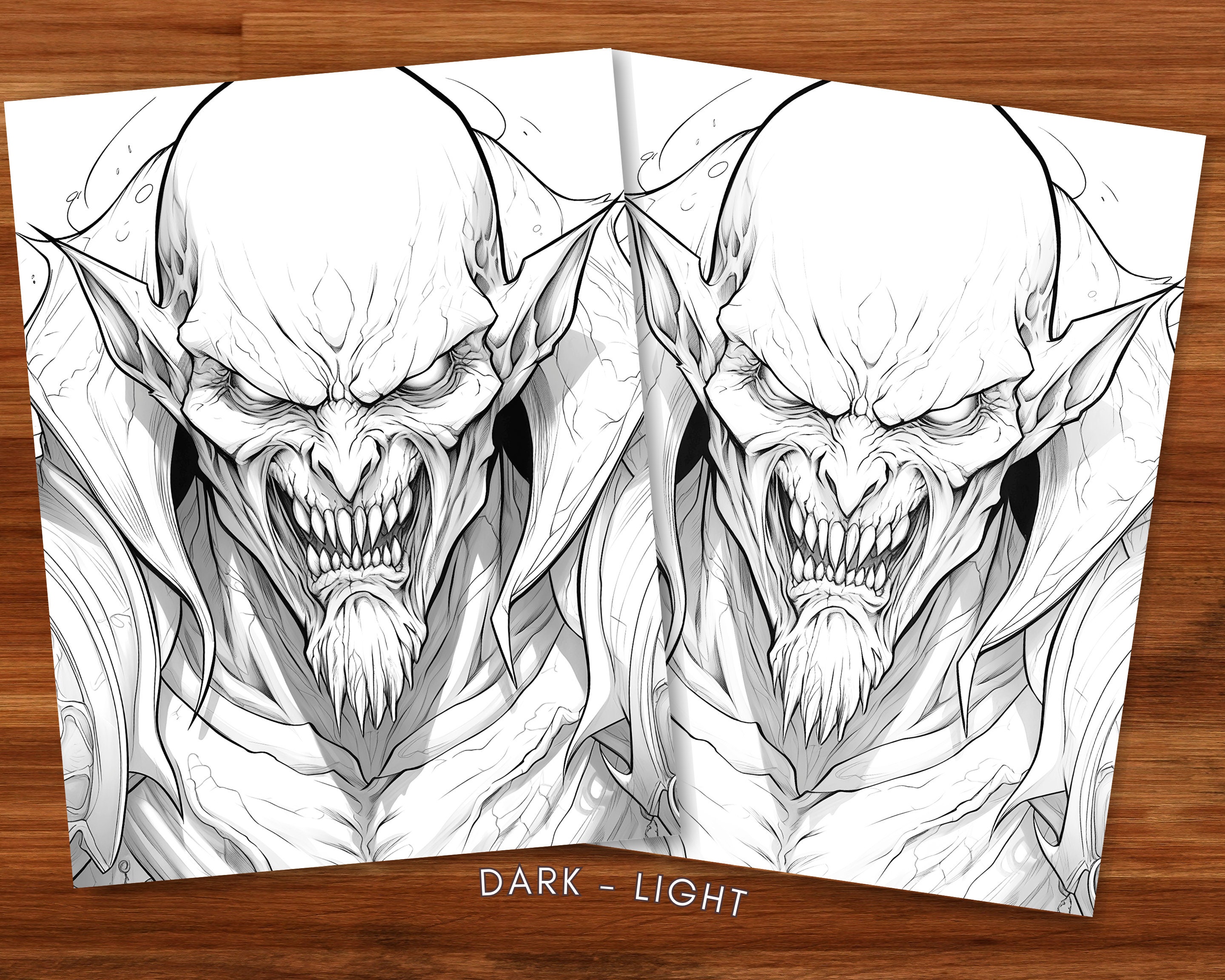 Vampires Adult Coloring Book Fantasy Creatures Coloring Page Digital ...