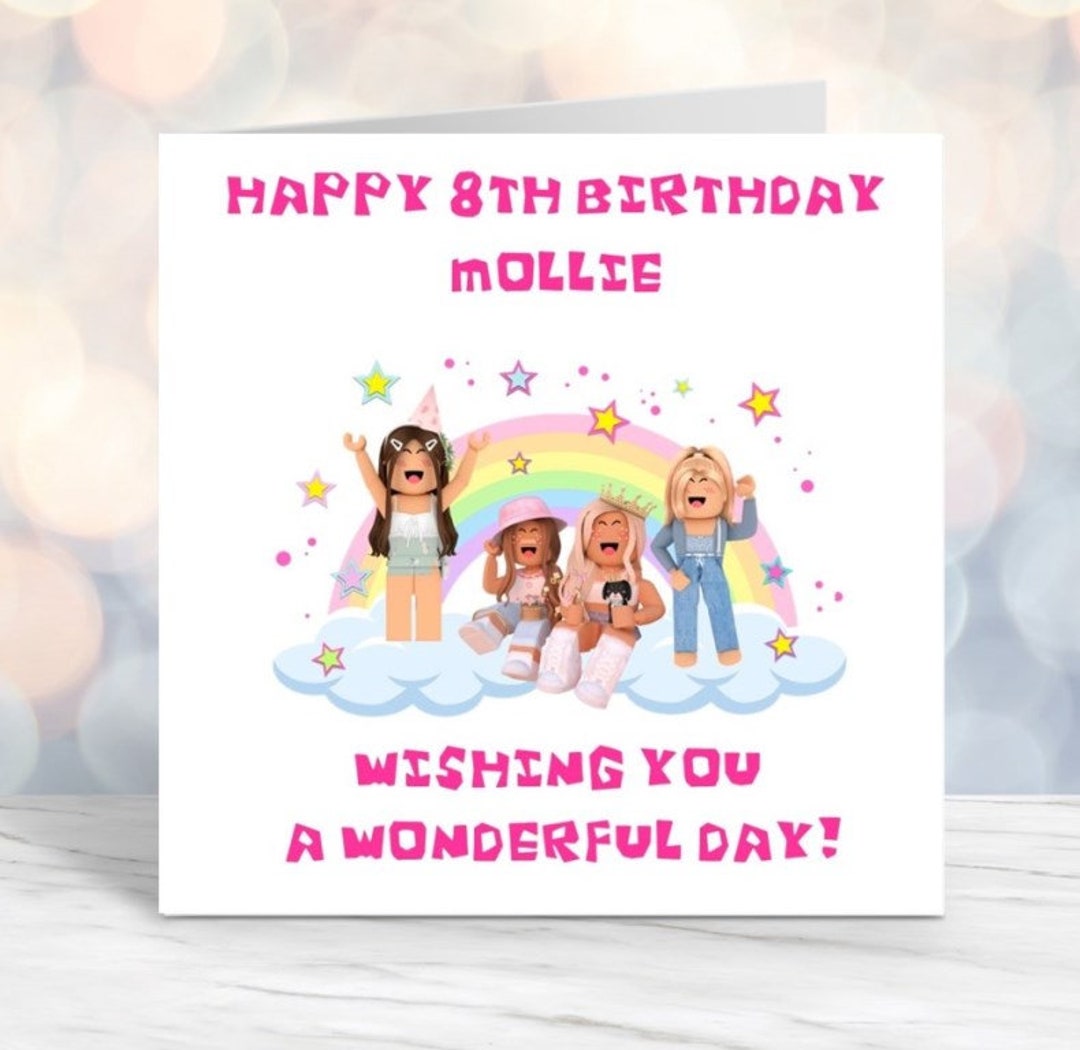 Handmade Personalised 6 Square Roblox Birthday Card - Etsy