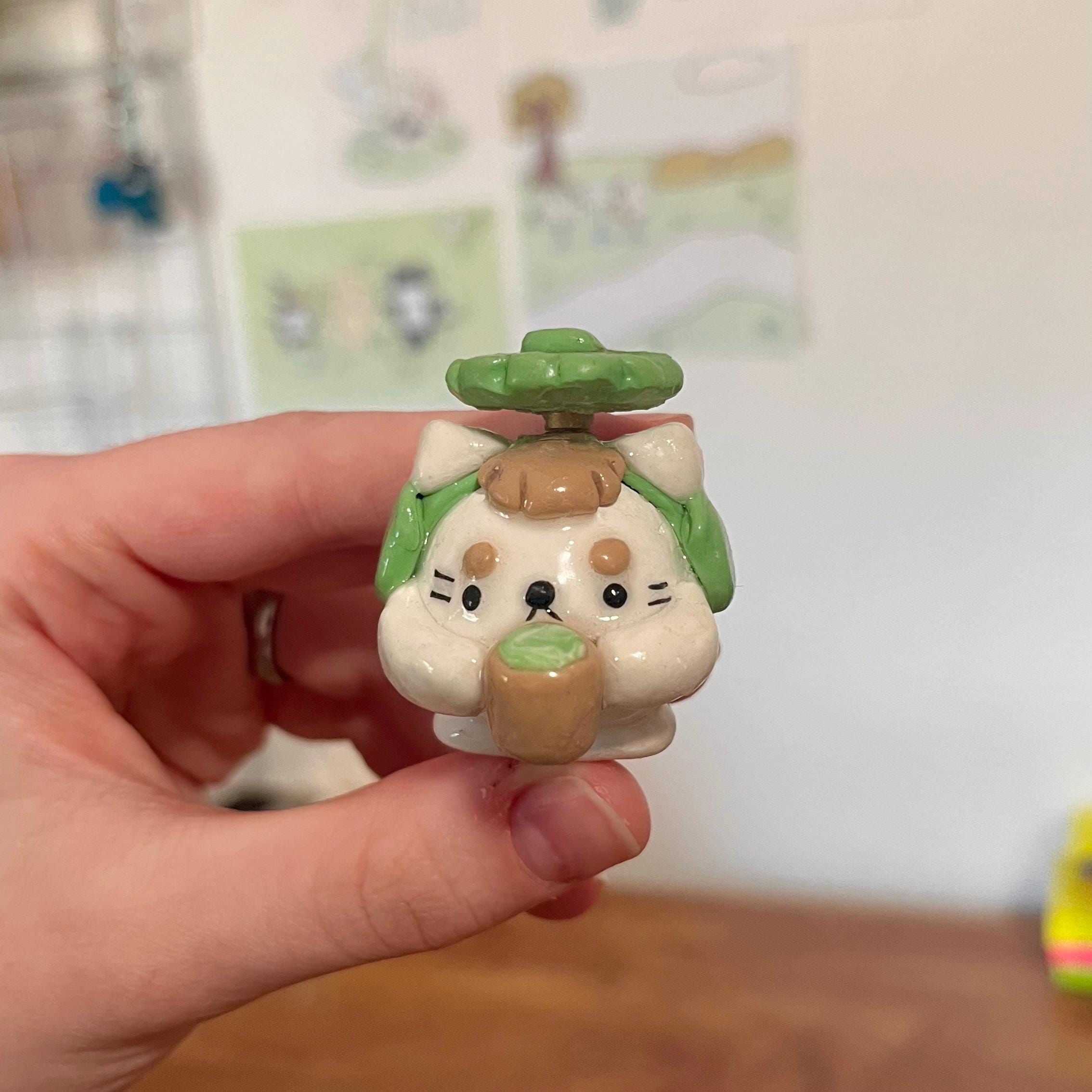 Matcha Cat Fidget Friend | Clay Art Fidget - Etsy