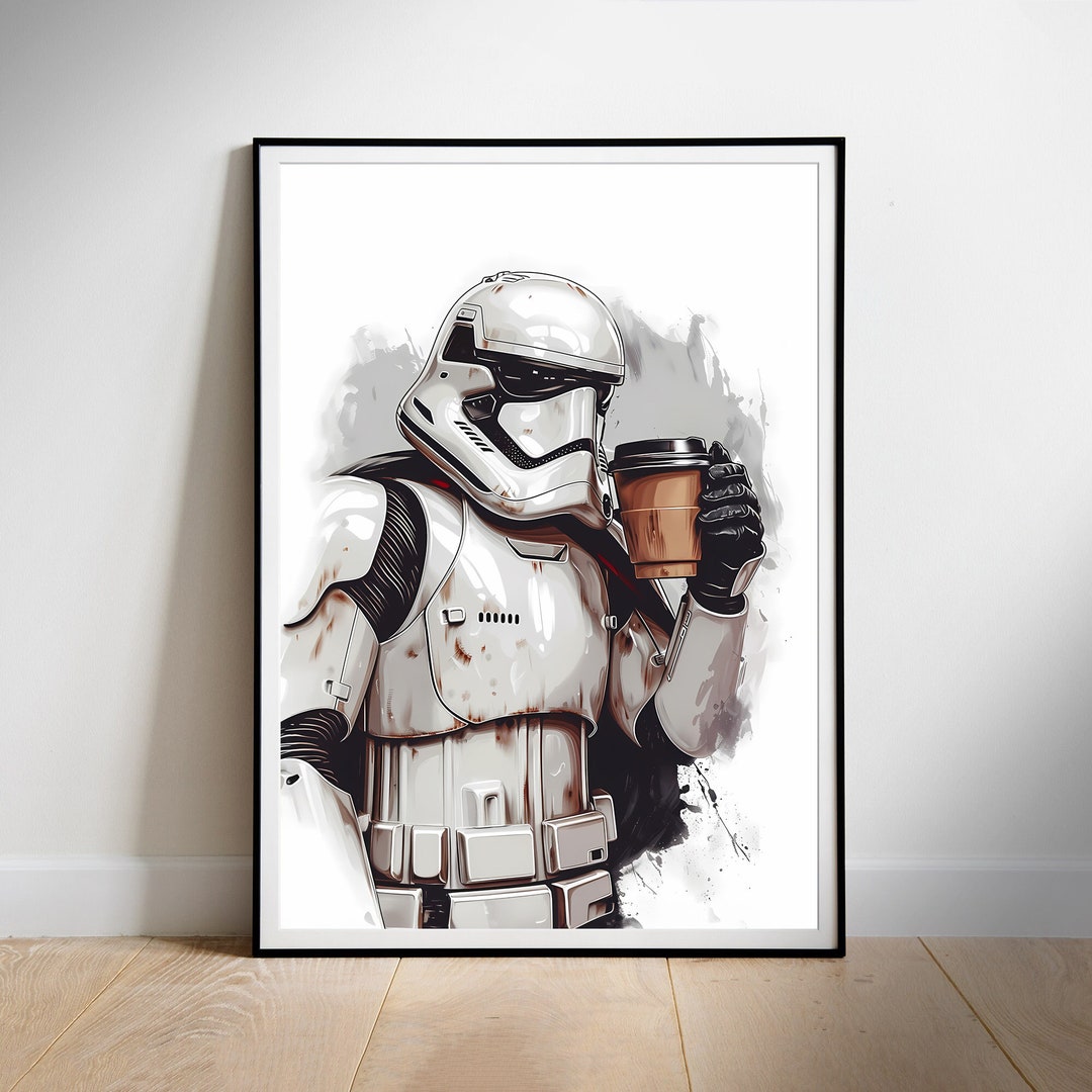 Star Wars Poster, Stormtrooper Coffee Print Fan Art Movie Print ...
