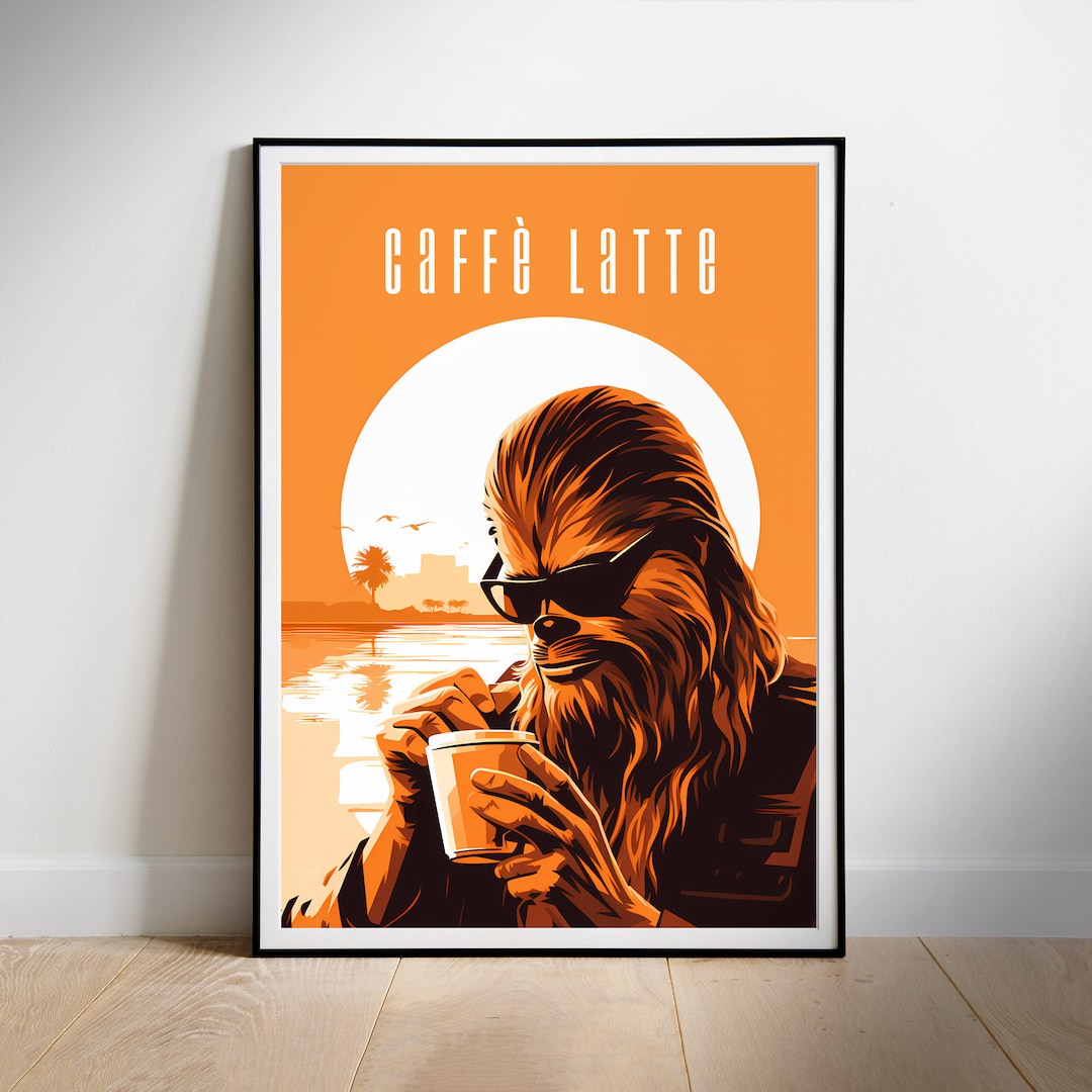 Star Wars Poster, Chewbacca | Coffee Print | Fan Art Movie Print ...