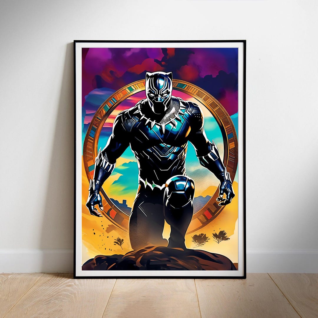 Black Panther Movie Poster: Fan Art Printable Wall Decor (digital ...