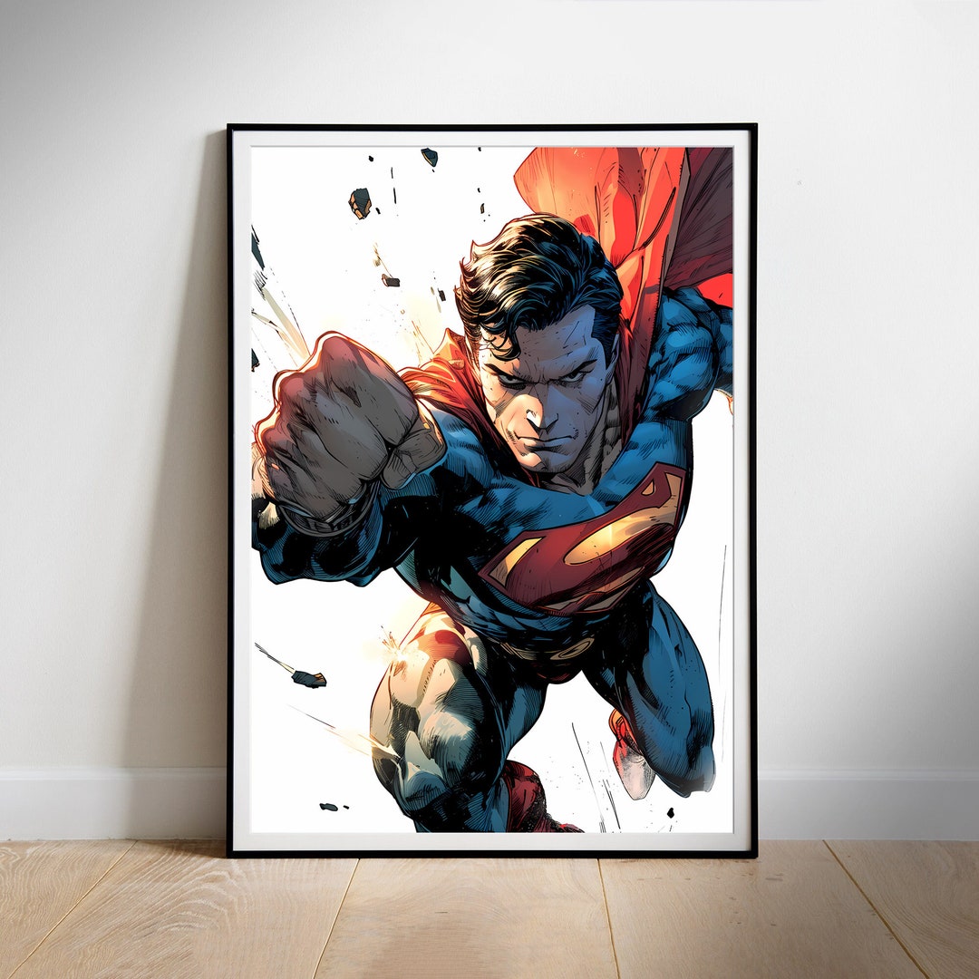 Superman Poster Digital Download, Fan Art Movie Print, Superhero ...
