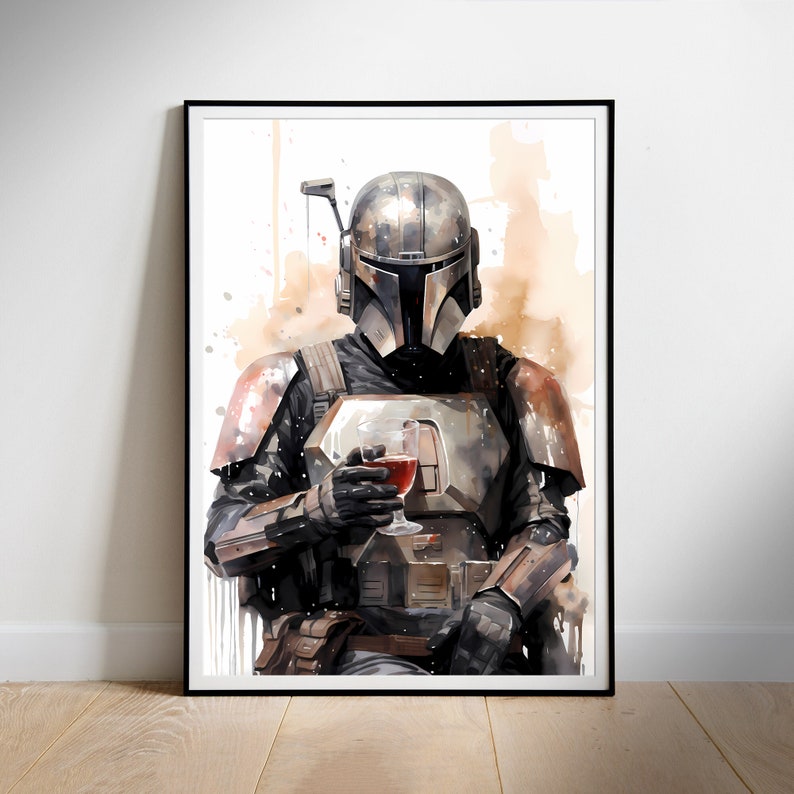 Star War Poster Print, Digital Download, Mandalorian, Printable Wall ...