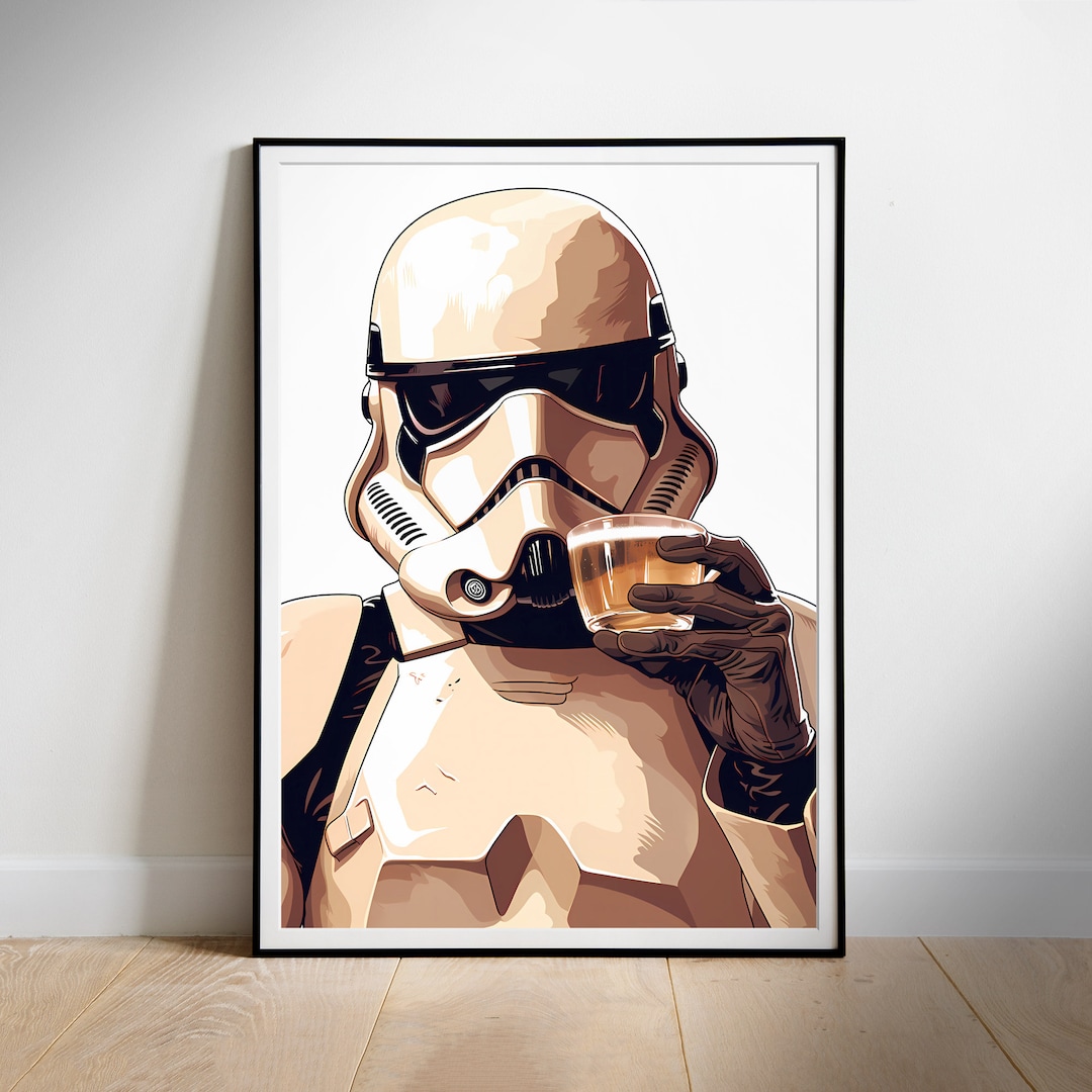 Star Wars Poster, Stormtrooper Coffee Print Fan Art Movie Print ...