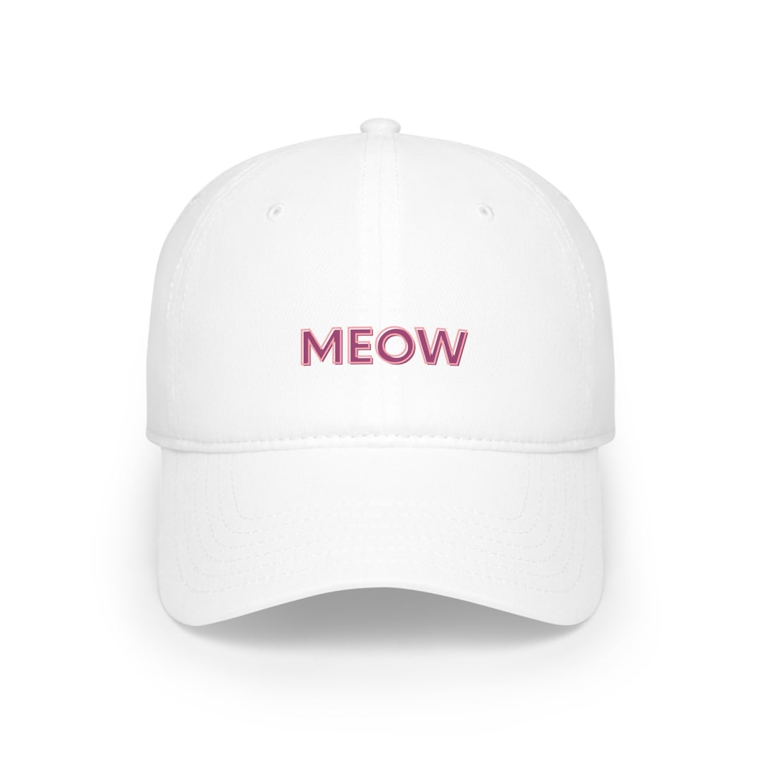 Meow Hat Unisex Low Profile Baseball Cap Hat for Men Hat for Women ...