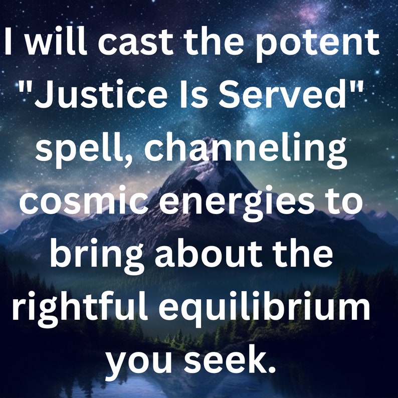 Powerful Justice is Served Spell Karma Restoration, Legal Resolution ...